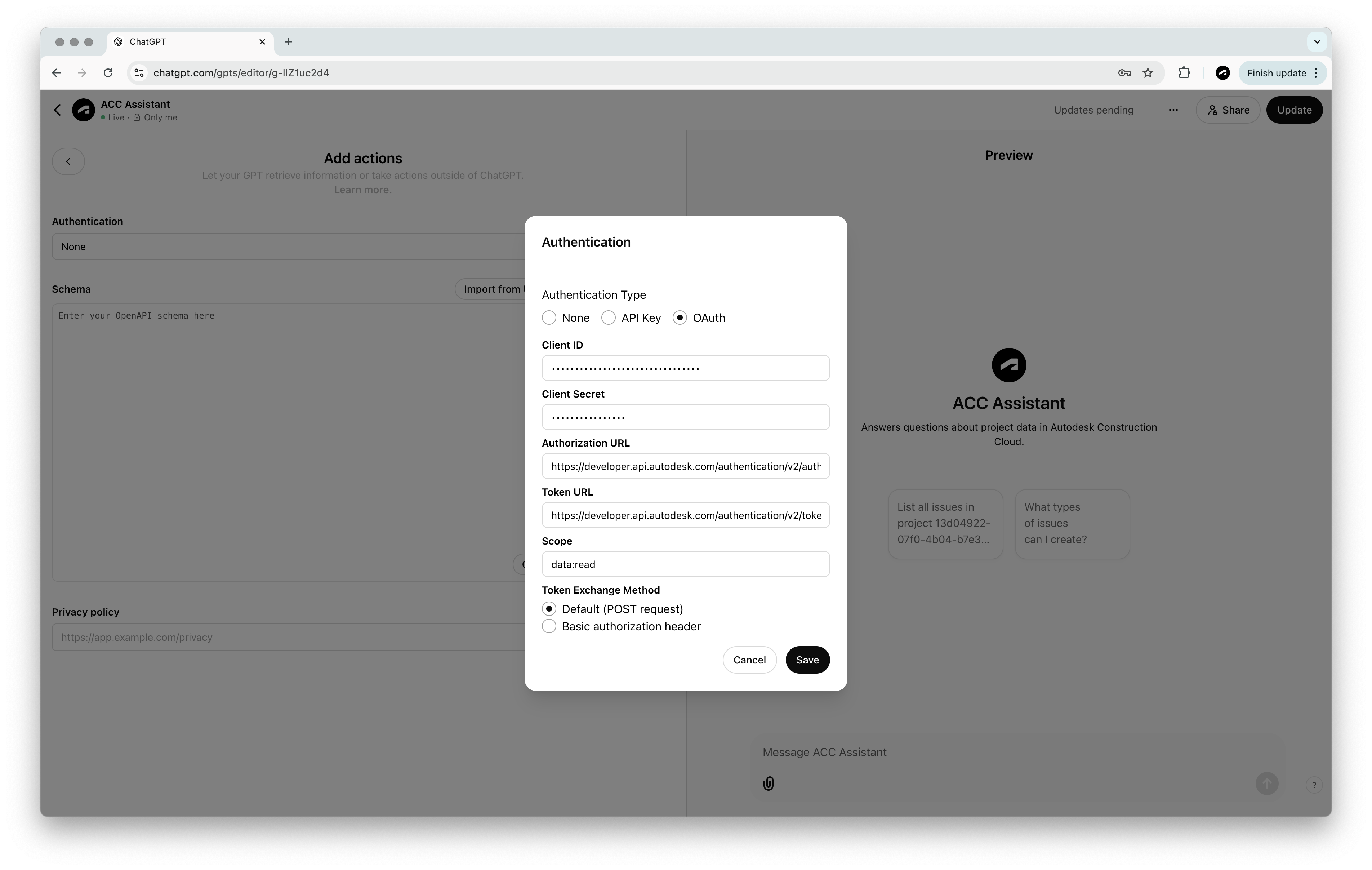 Custom GPTs + APS | Autodesk Platform Services